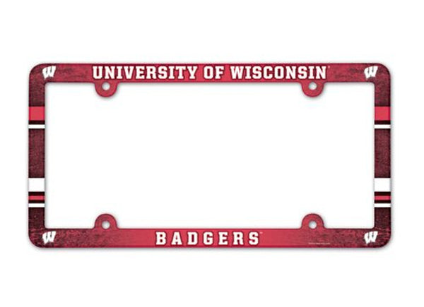 Wisconsin Badgers License Plate Frame - Full Color – Reality Check Xtreme