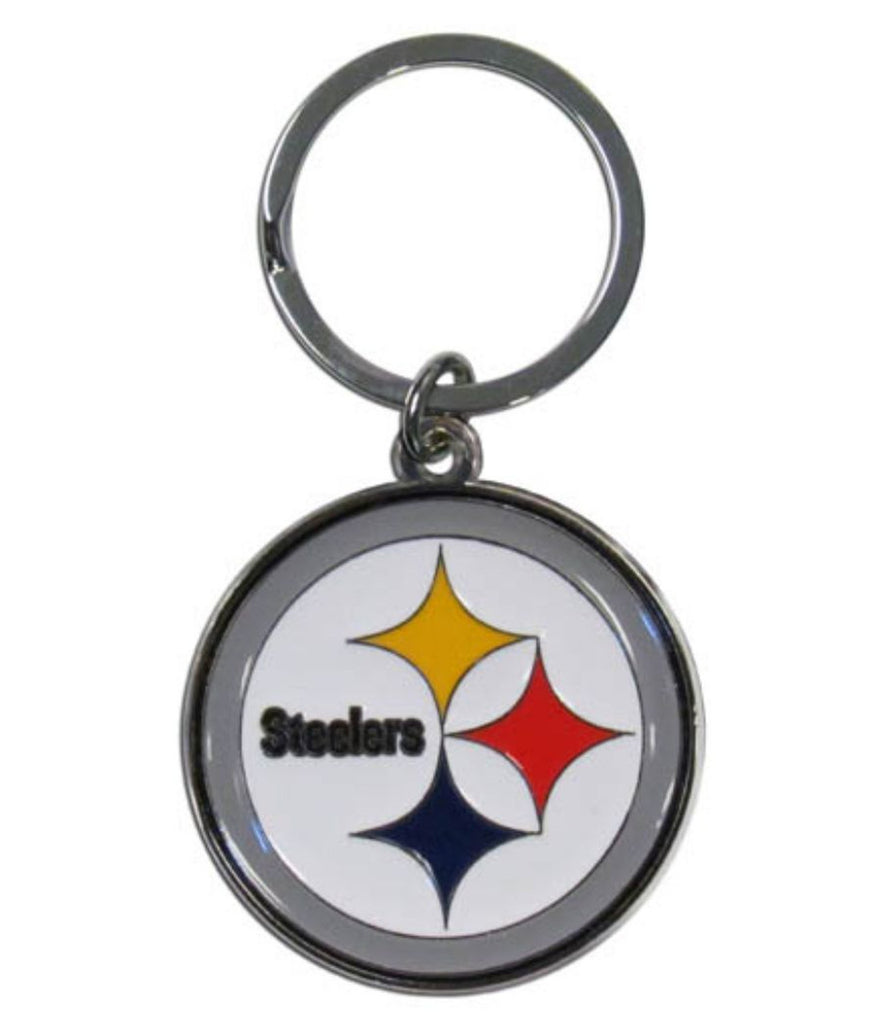 Pittsburgh Steelers Chrome Logo Cut Keychain – Reality Check Xtreme