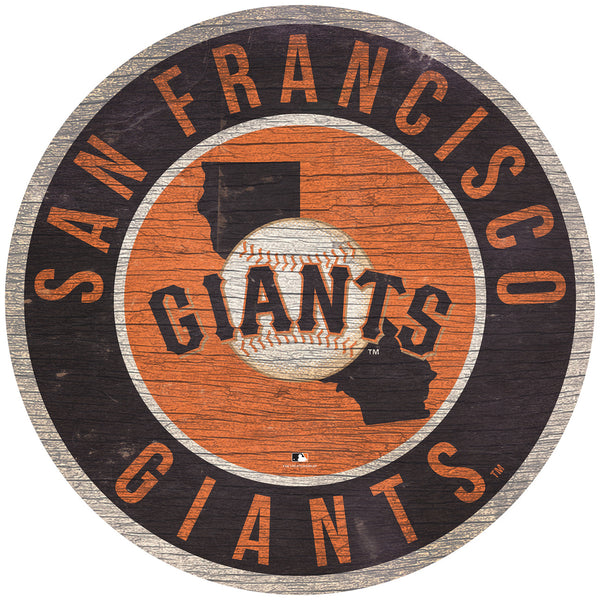 San Francisco Giants Sign Wood 12 Inch Round State Design – Reality ...