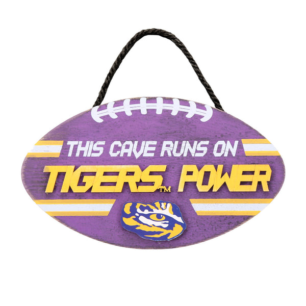 LSU Tigers Sign Wood Football Power Design – Reality Check Xtreme