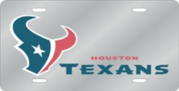 Houston Texans License Plate Laser Cut Silver - Special Order – Reality ...