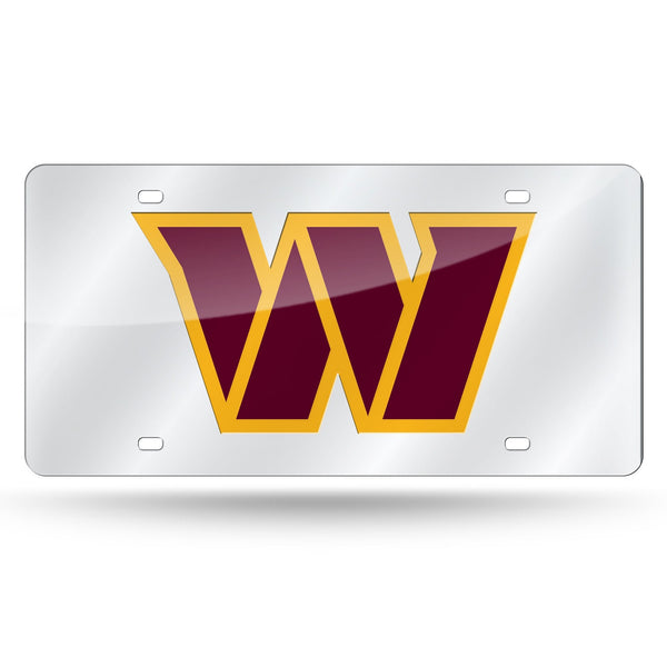 Washington Commanders License Plate Laser Cut Silver – Reality Check Xtreme